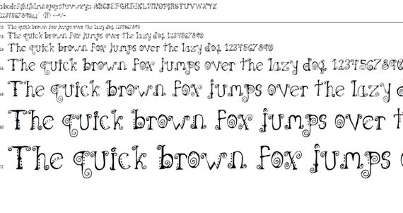 Ornate Party Invitation True Type Font TTF Hand Drawn Font - Etsy