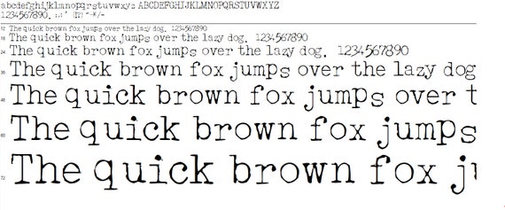 Worn Typewriter Font TTF Easy to Read Old Narrow Printed True - Etsy