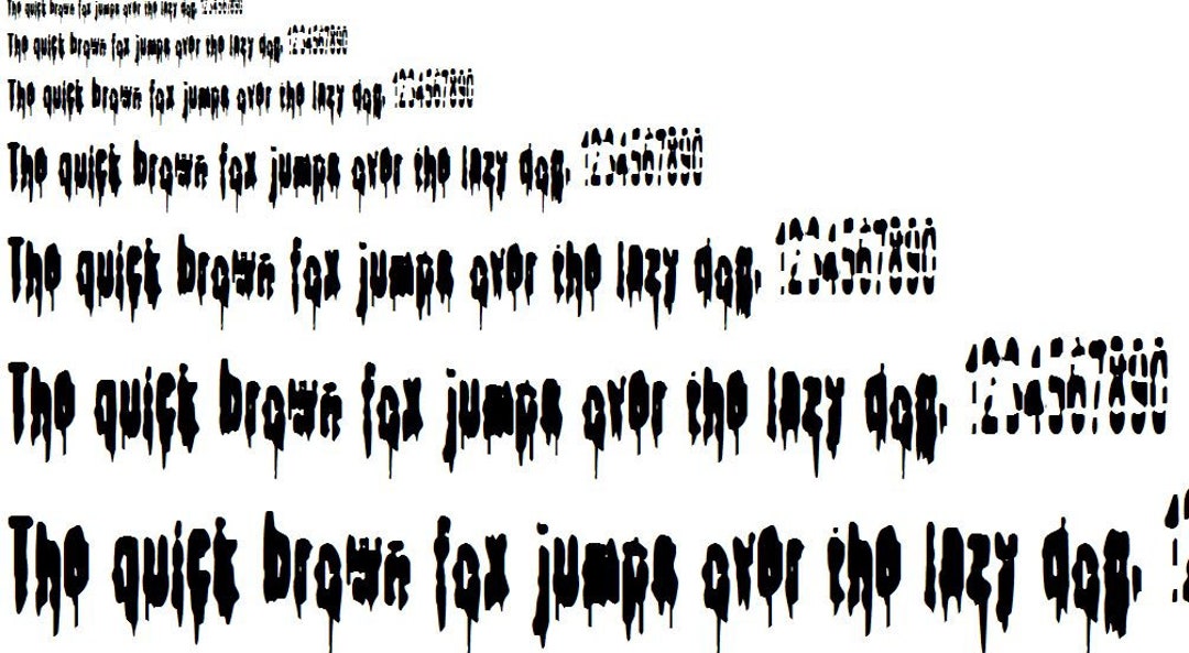 Gross Blood Dripping Font TTF Procreate Bloody Halloween Windows & Mac ...