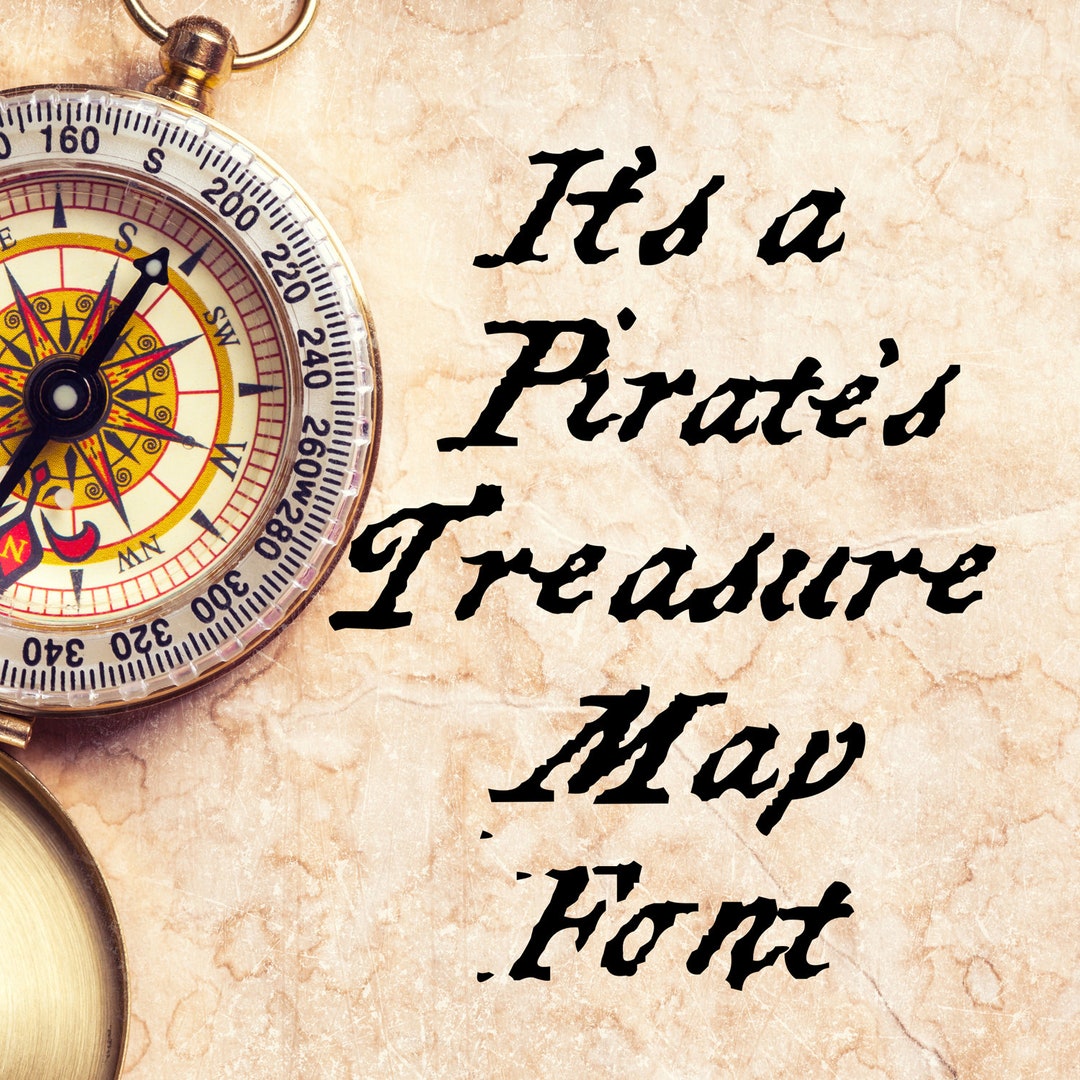 Pirate Map Style True Type Font | Compatible With Cricut, Canva ...