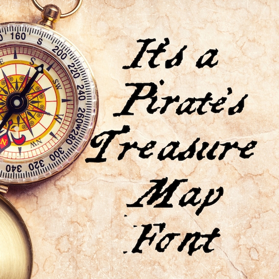Pirate Map TTF Font Procreate Windows Canva Cricut and More - Etsy Finland