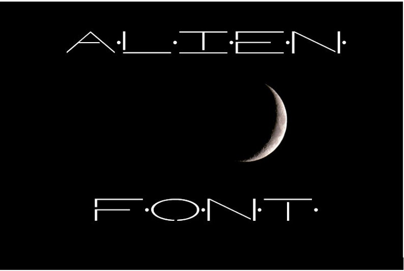 Alien Font TTF Procreate Font, Cricut Font, Windows Mac Compatible ...