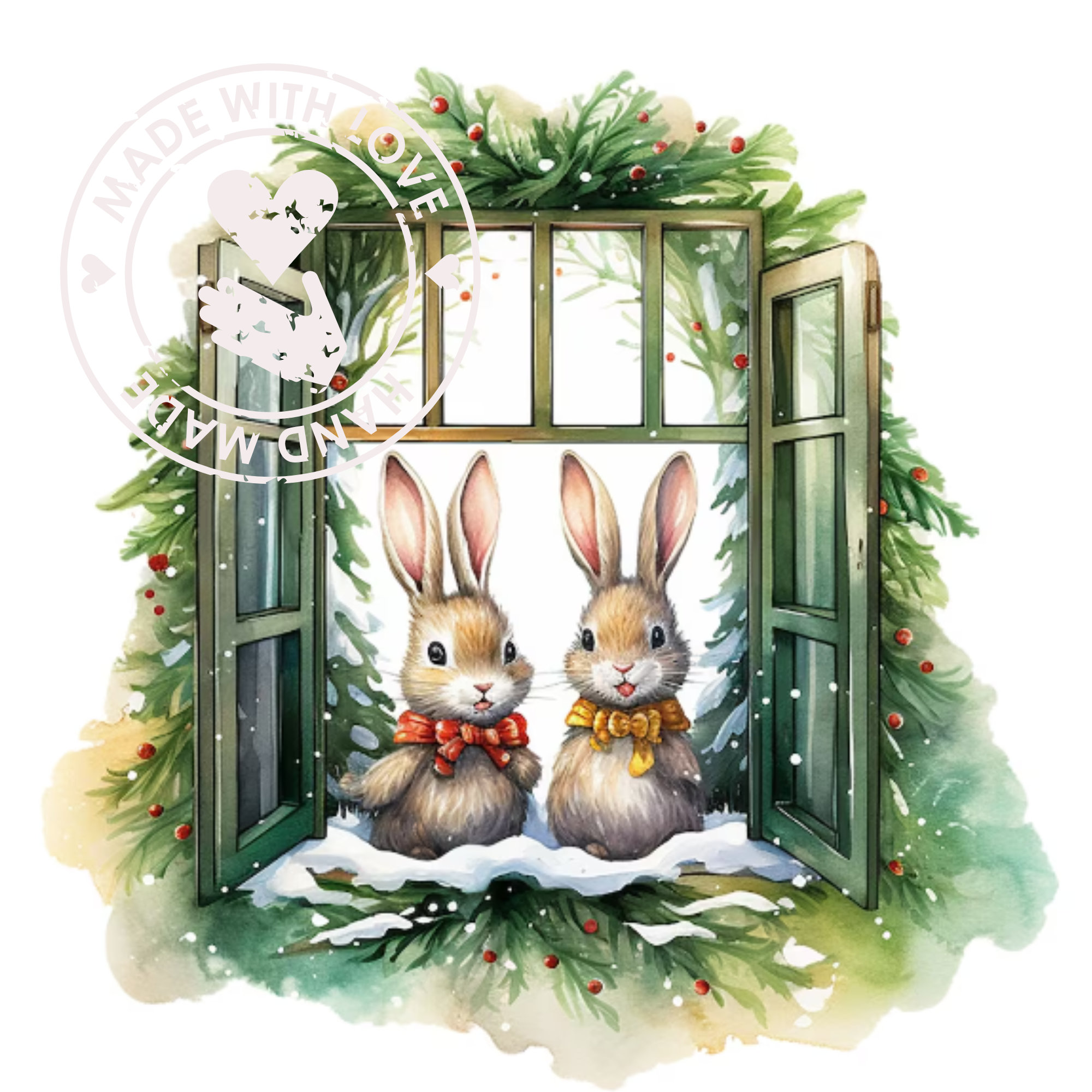 Christmas Bunnies Jpgs, Bunny Clipart, Cute Bunny,commercial Use ...