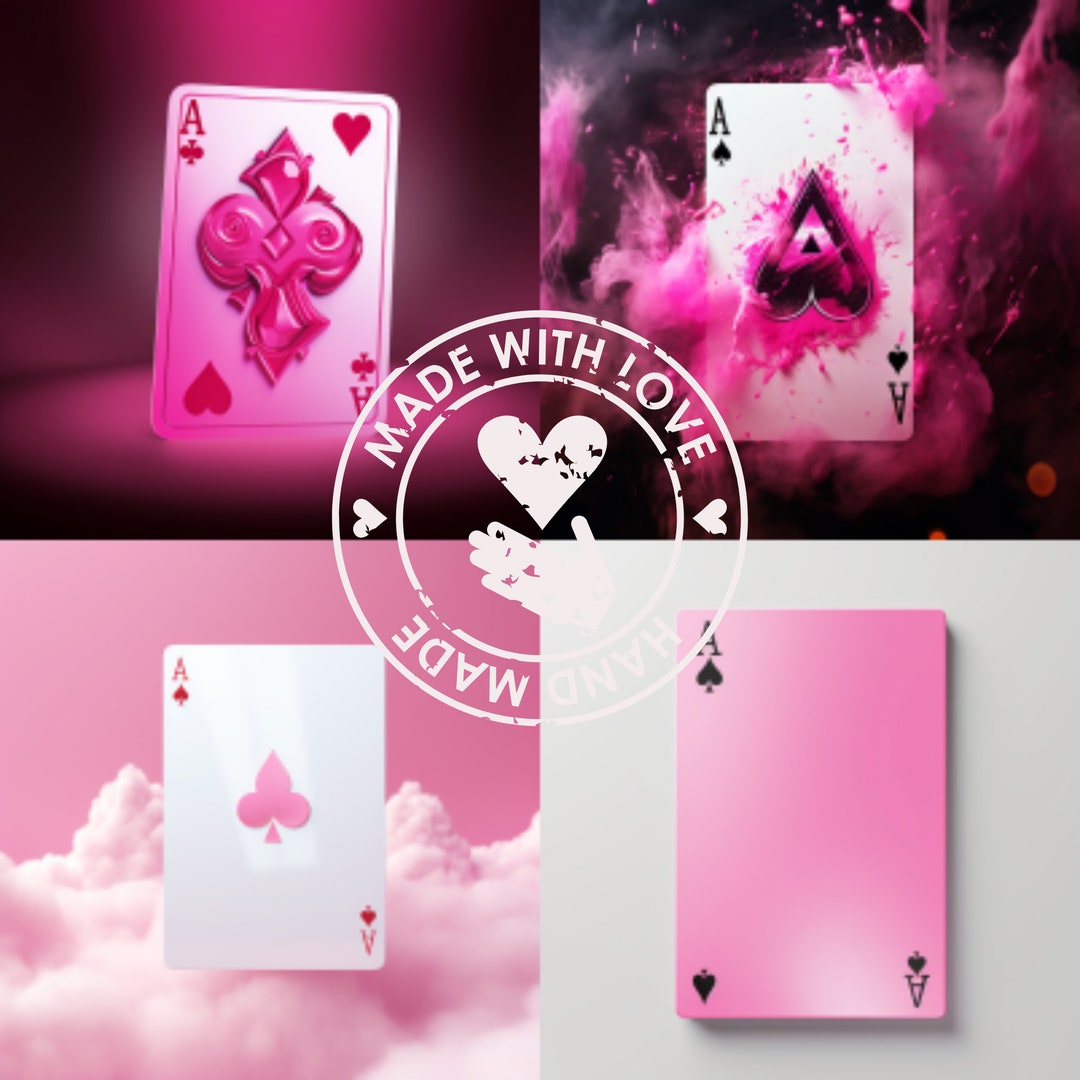 Art Full Pink Ace Card, Pink Ace Card Wall Art , High Quality 8k HD - Etsy
