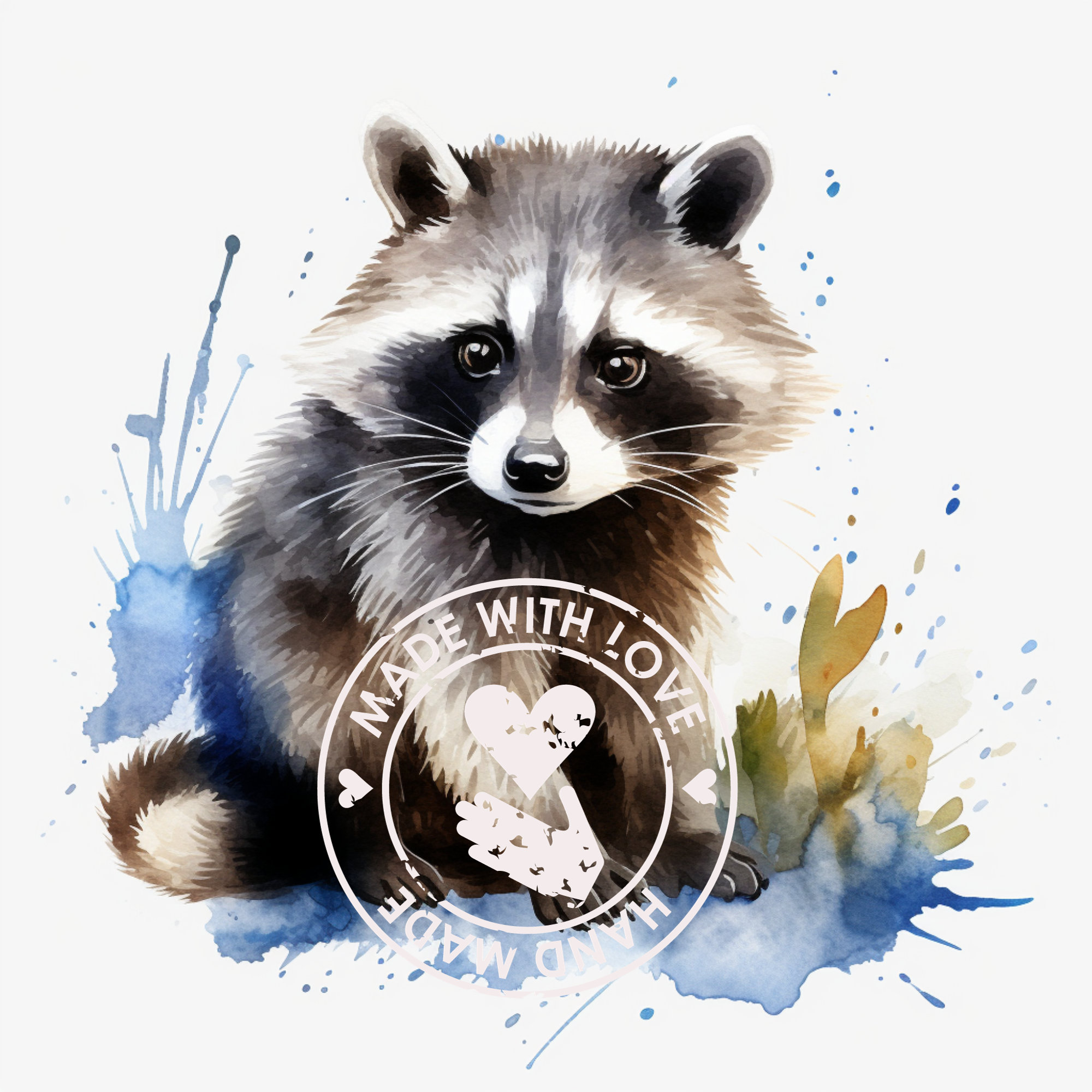 Watercolor Raccoon Clipart: Forest Animals PNG (digital Download) - Etsy
