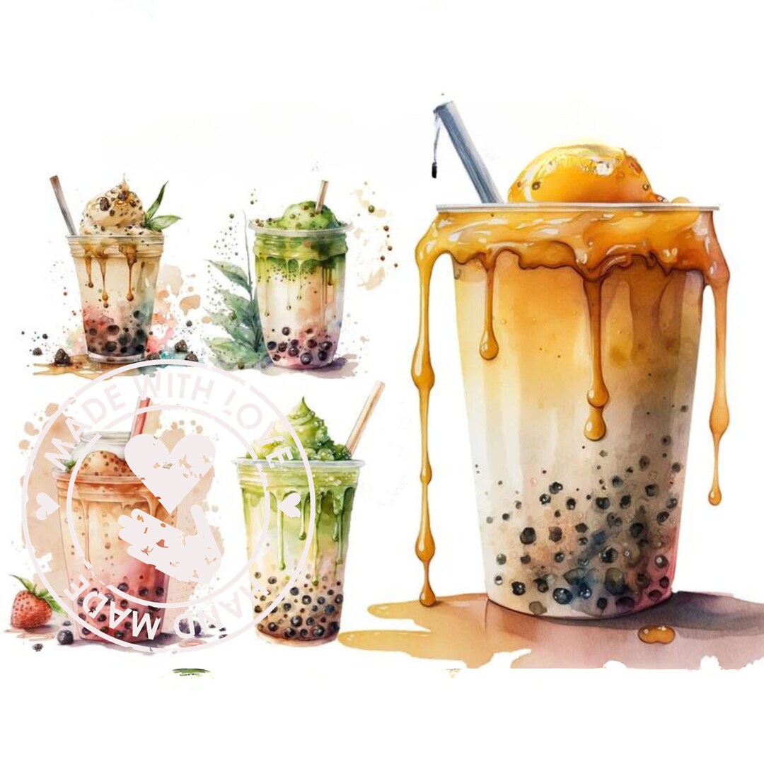 Boba Tea Clipart, Jpgs, Boba Tea Drink, Bubble Tea Clipart, Drink ...