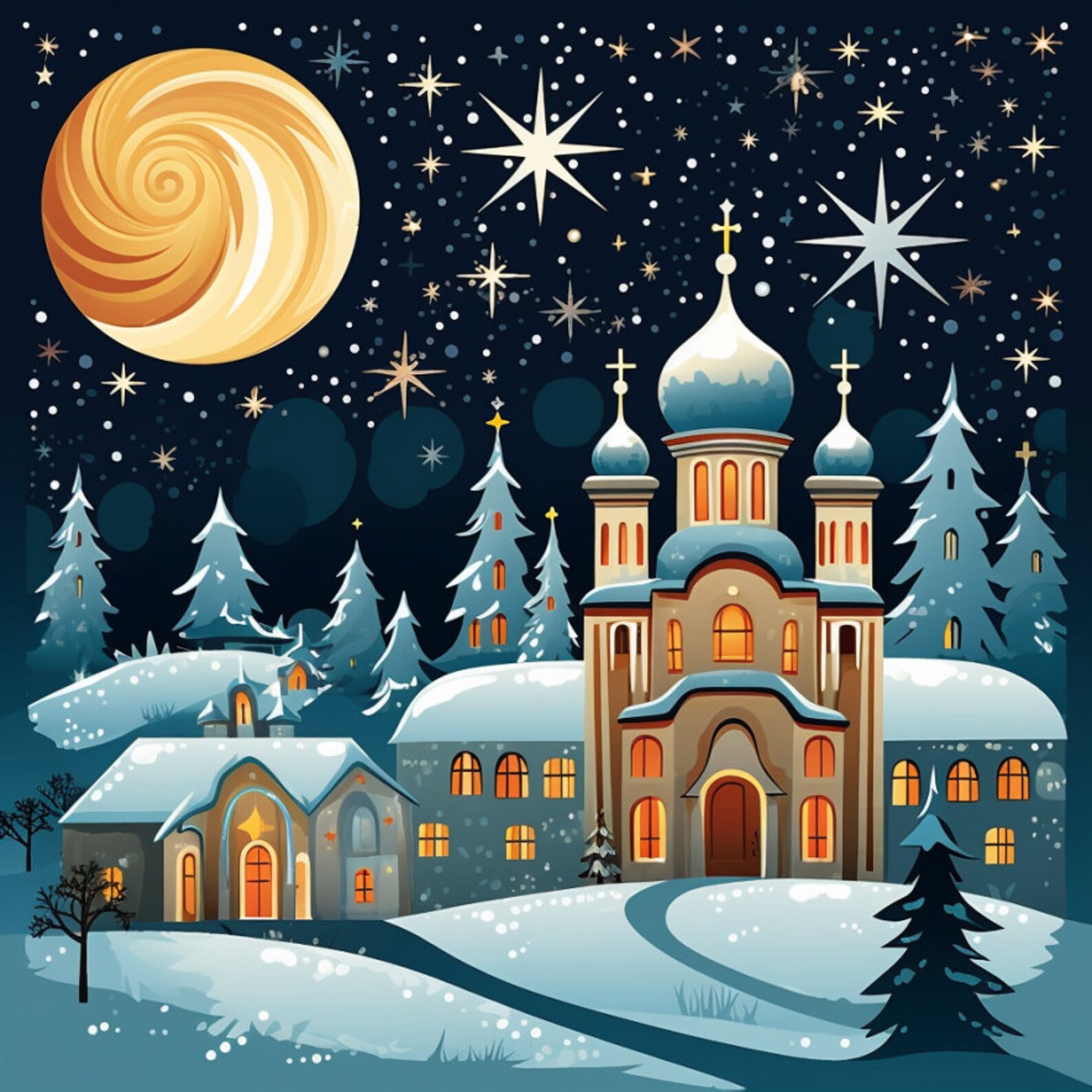 Orthodox Christmas Clip Art, Digital Paper, PNG, Christmastree - Etsy