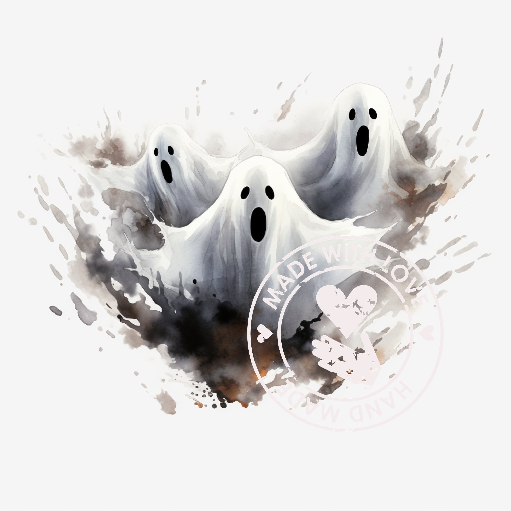 HALLOWEEN GHOSTS Png Water Color Clipart Halloween - Etsy