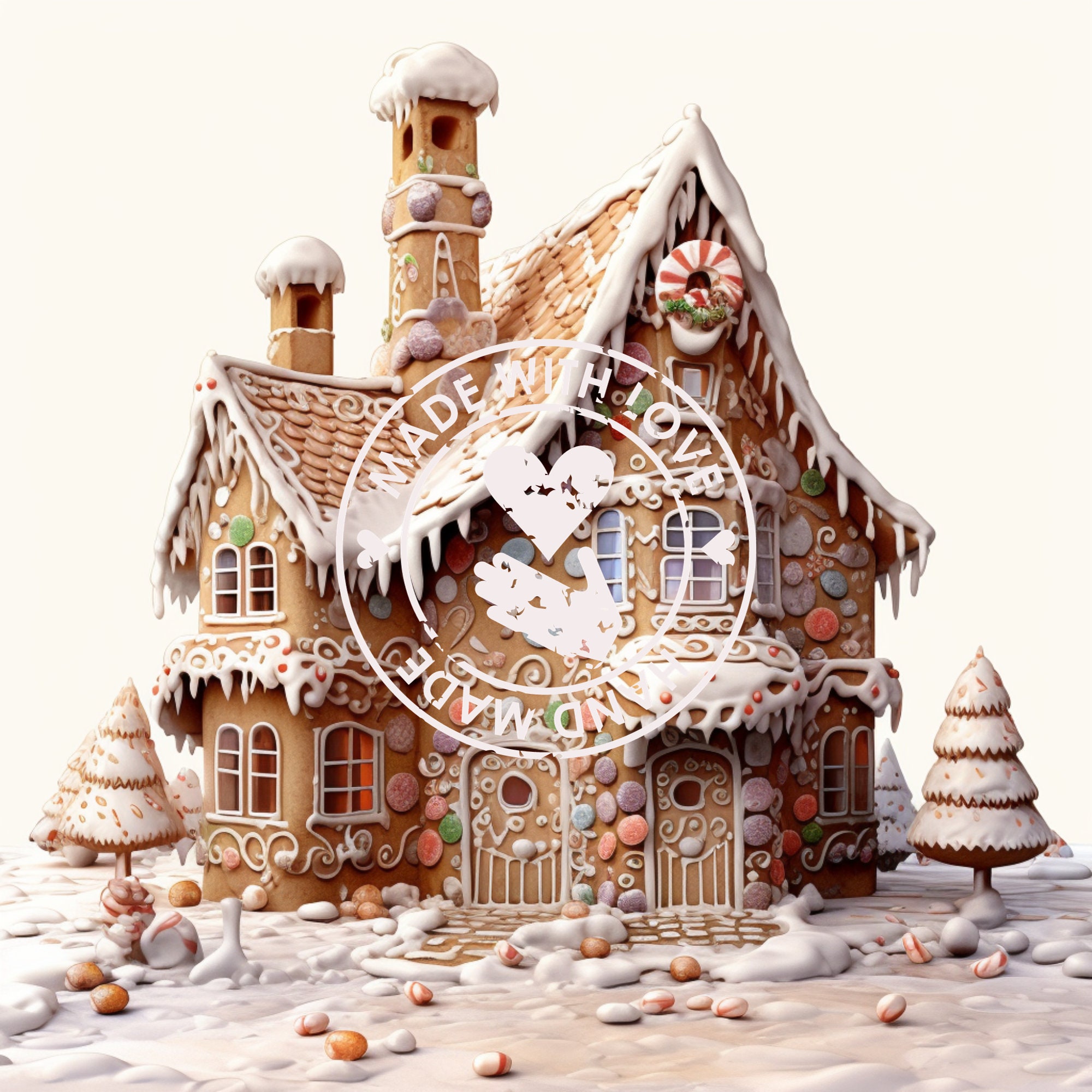 Gingerbread House Clipart - 10 High Quality Jpgs - Digital Download ...