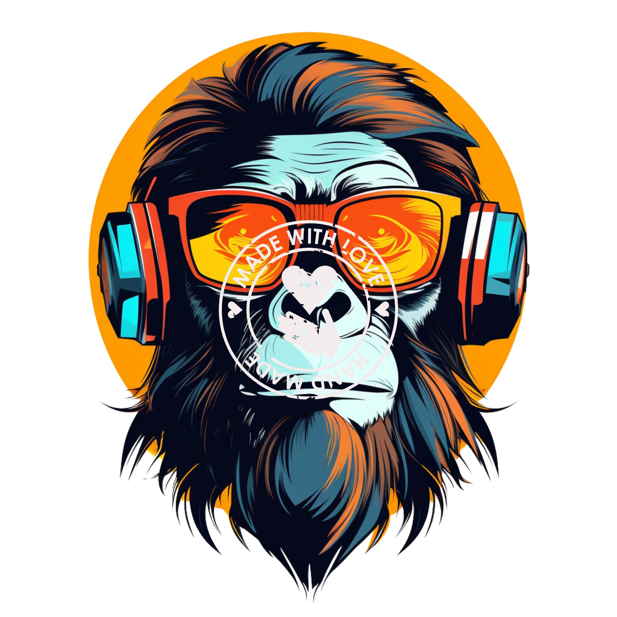 Cool Monkey Png, Monkey in Sunglasses, Music Monkey Clipart, Cool Music ...
