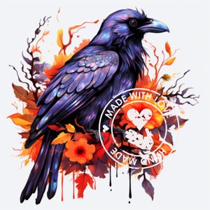 RAVENS Png , Water Color Clipart, Halloween Decoration Png, Digital ...