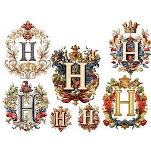 Letter H Crown Clipart ,PNG, Alphabet Initials ,clipart ,alphabet ...