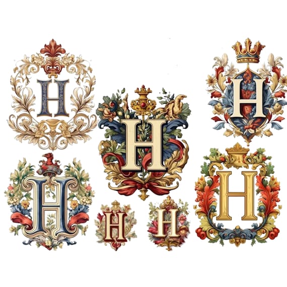 Decorative Letter H Clip Art