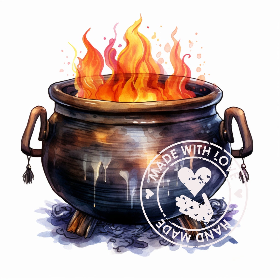 Watercolor Cauldron Clipart: Halloween Fall Designs (digital Download ...