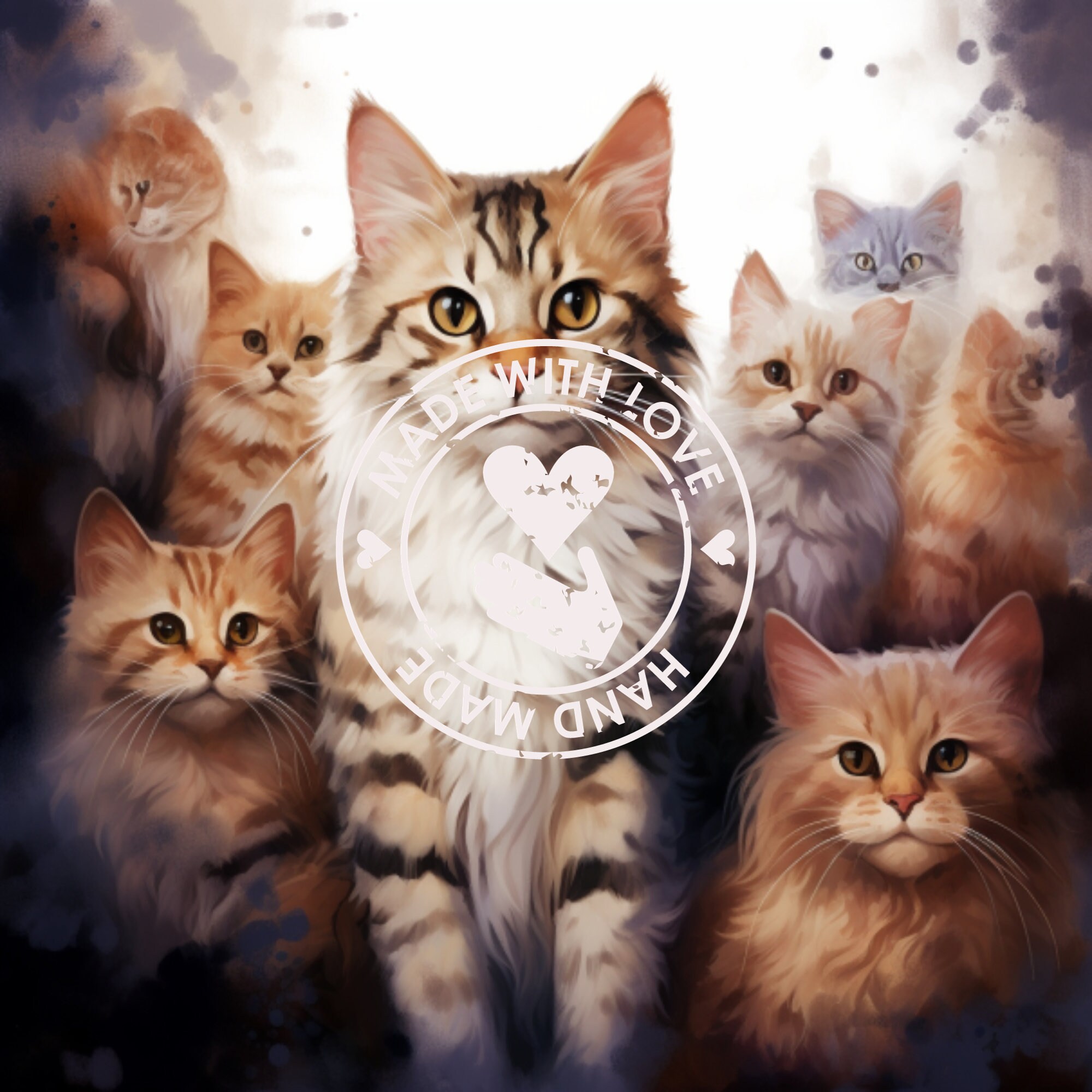 Assorted Cat Clipart Pack - 10 High Quality Jpgs - Digital Planner ...