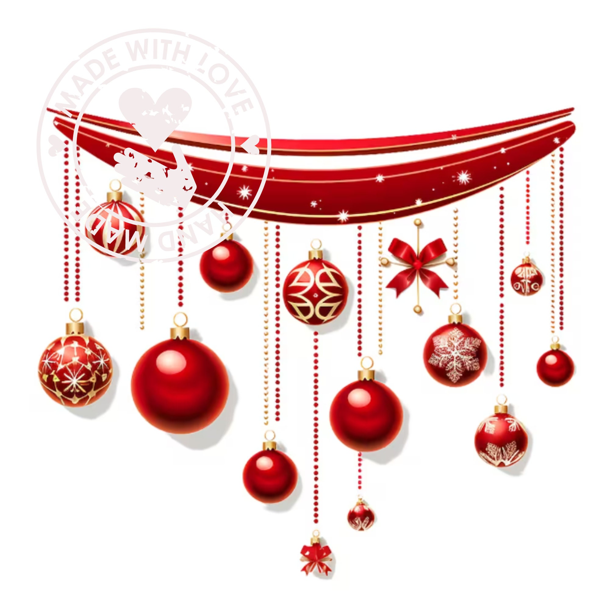 Watercolor Christmas Bauble Clipart: Festive Ornaments (digital ...