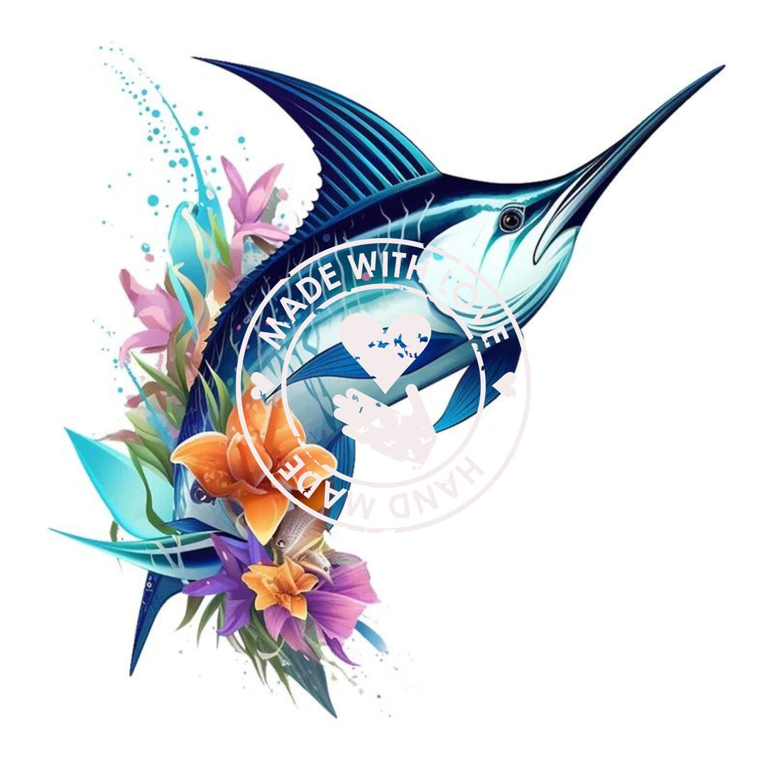 Blue Marlin PNG, PNG, Watercolor Fishing, Fish Sublimation, Fish Png ...