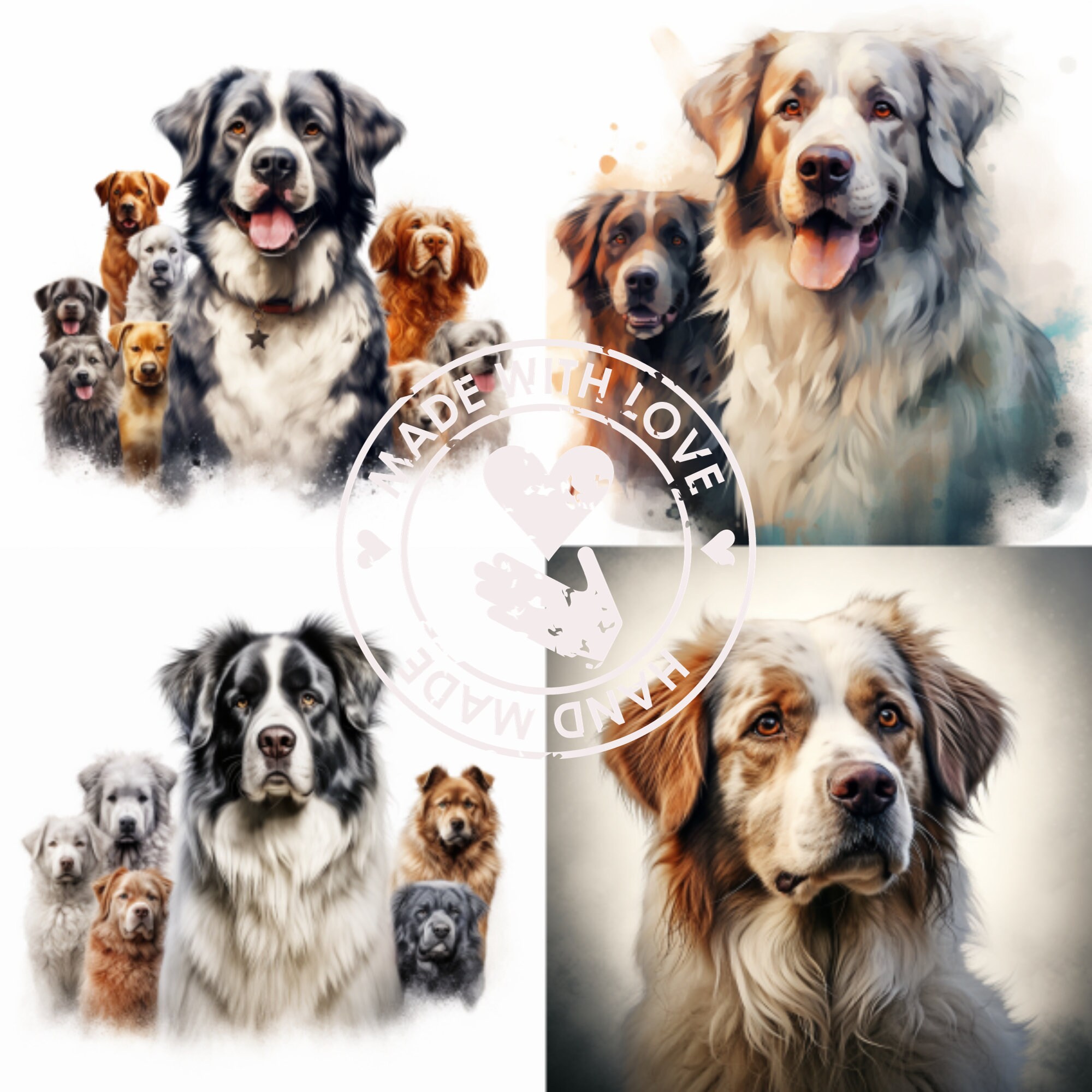 Assorted Dog Clipart Pack 10 High Quality Jpgs Digital Planner, Junk ...