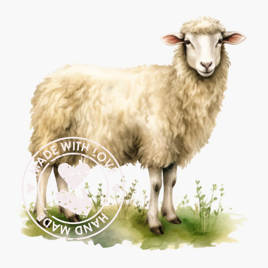 SHEEP PNG , Water Color CLIPART, Farm Animals Png, Digital Download ...