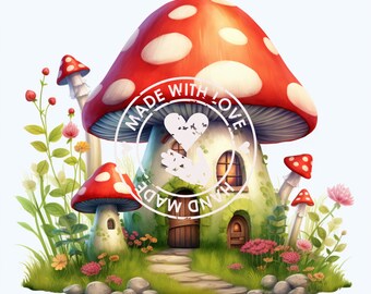 Botanical Toadstool Clipart, 10 High Quality Jpgs, Digital Download ...