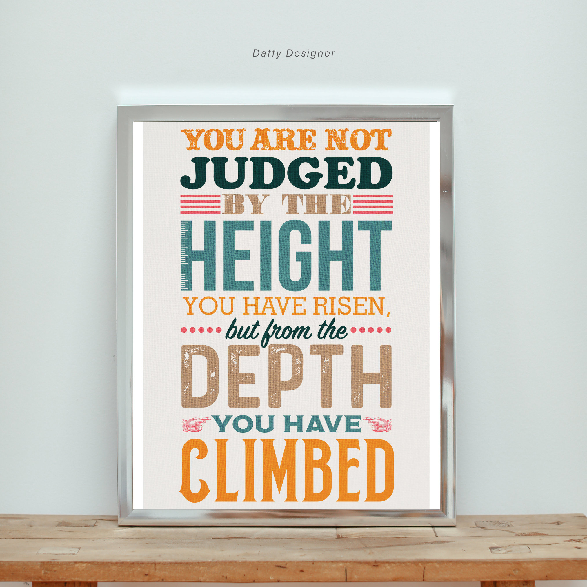 Motivational Poster Inspire Yourself and Reach Your Goals - Etsy