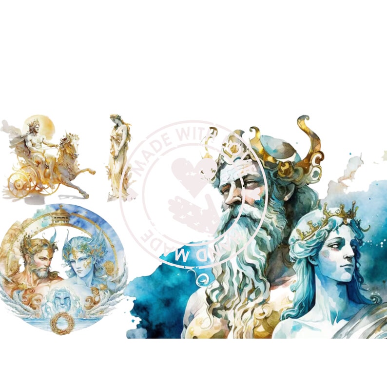 Greek Mythology PNG Clipart: Gods & Goddesses, Sublimation Design - Etsy