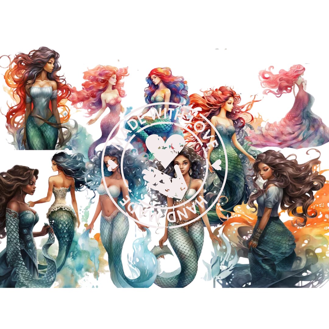 Mermaids Watercolor Clipart, Mermaid Png, Mermaid Clipart ,mermaid ...