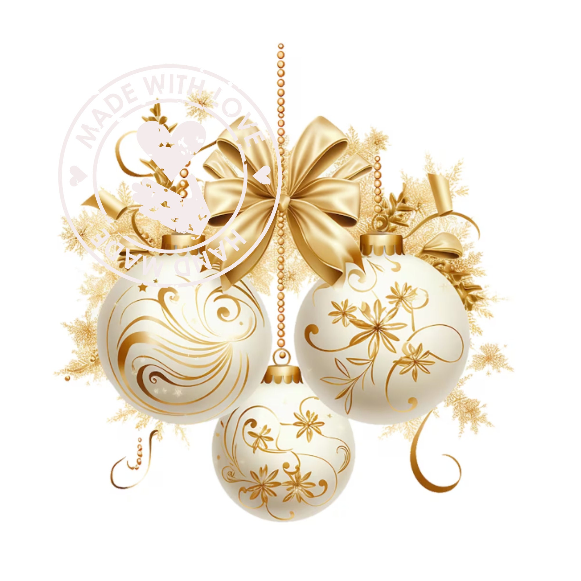Watercolor Christmas Bauble Clipart: Festive Ornaments (digital ...