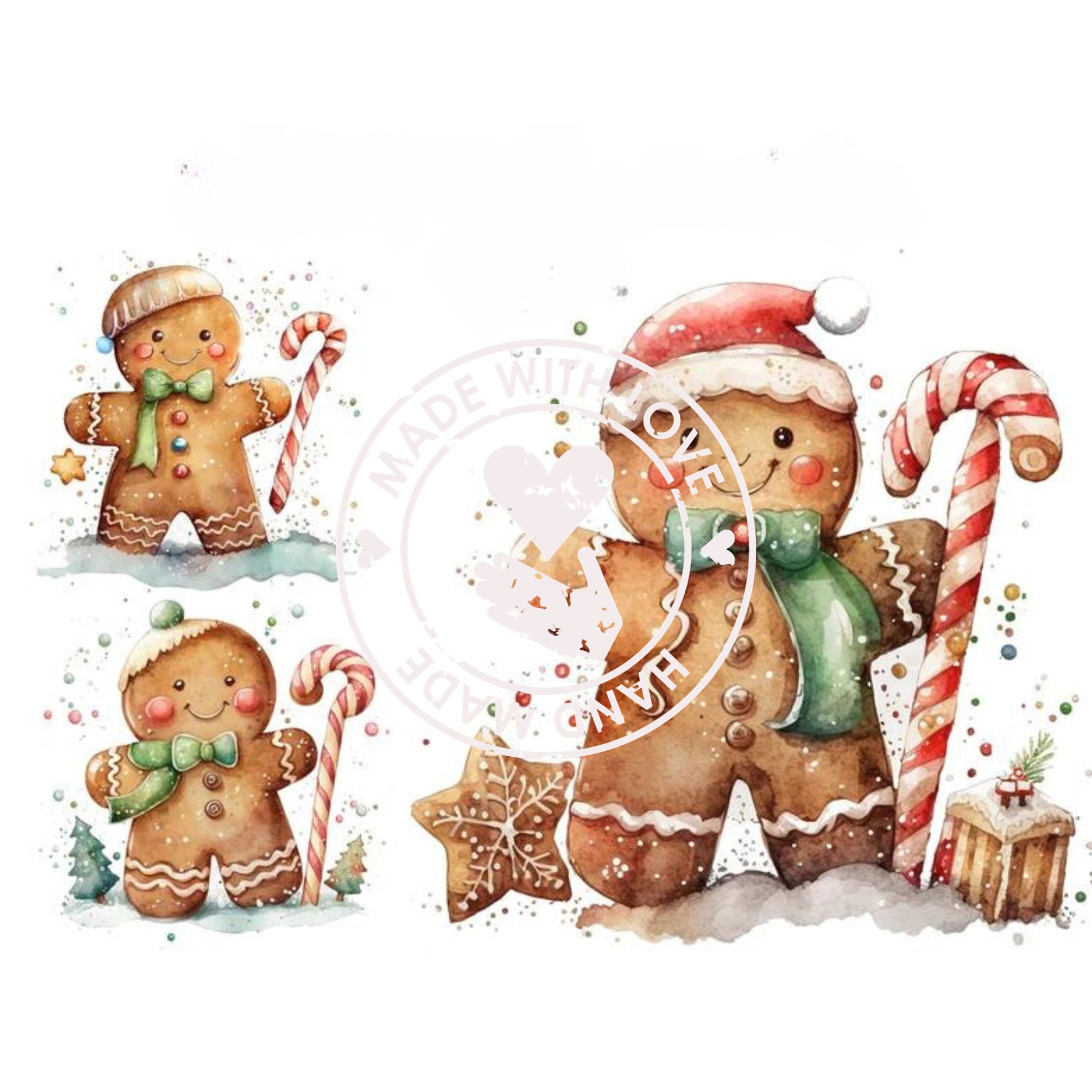 Gingerbread PNG Christmas Clipart Winter Clipart Holiday - Etsy