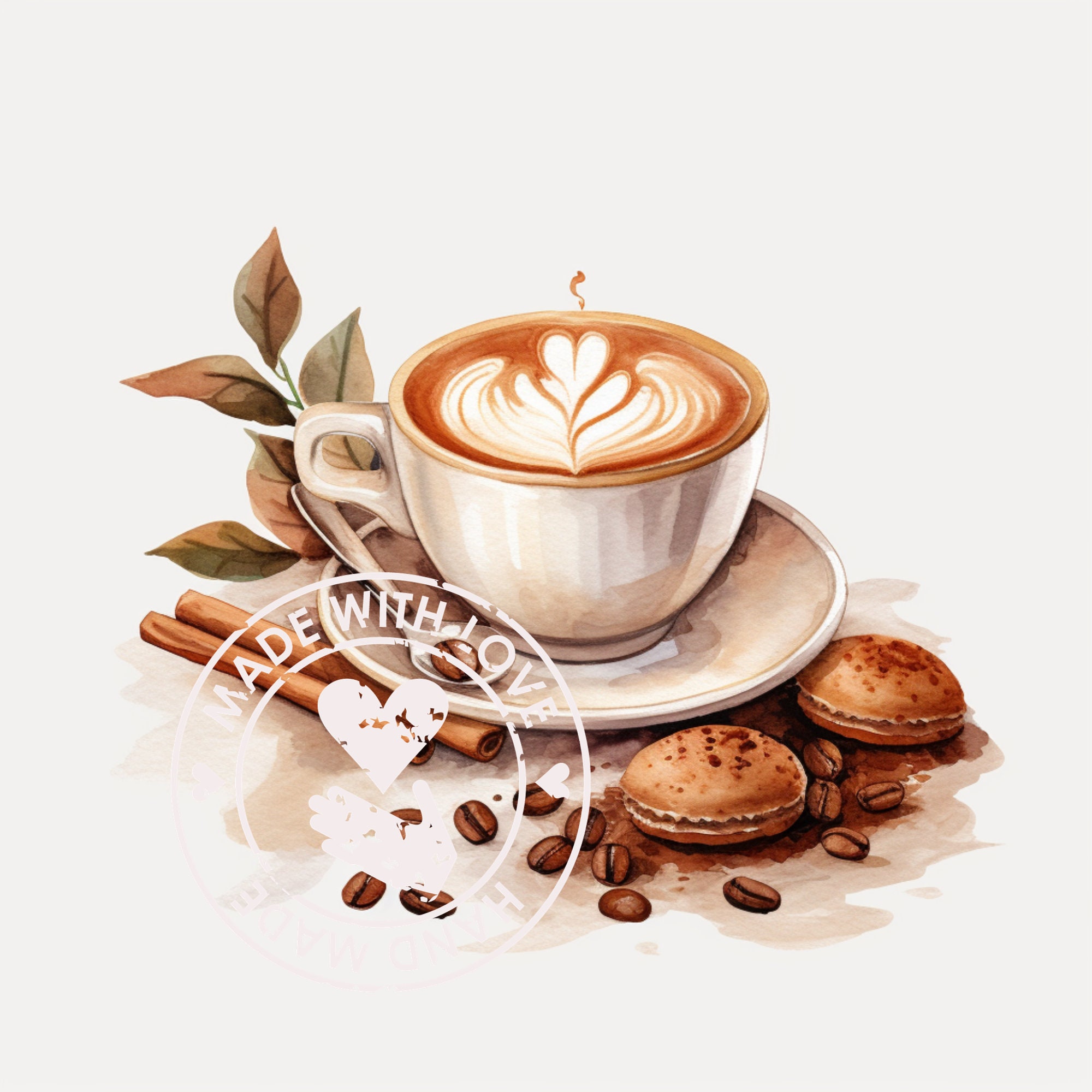 Coffee Watercolor Clipart Illustration Scrapbook Digital - Etsy