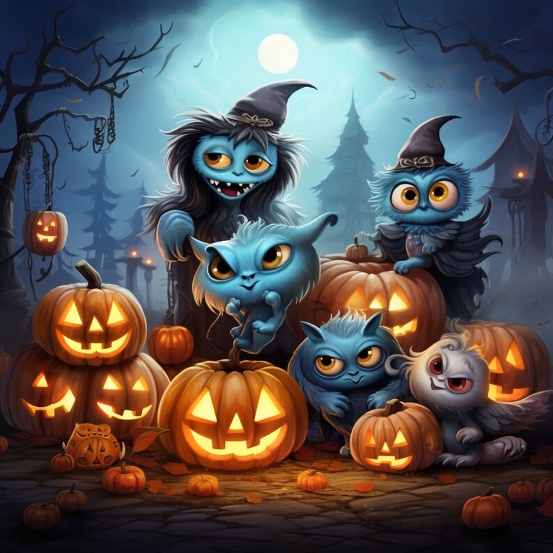 Spooktacular Bluey Halloween Digital Printables | Instant Download - Etsy