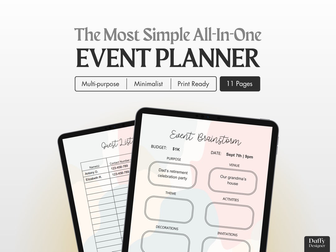 Event Planning, Event Planning Templates - Etsy