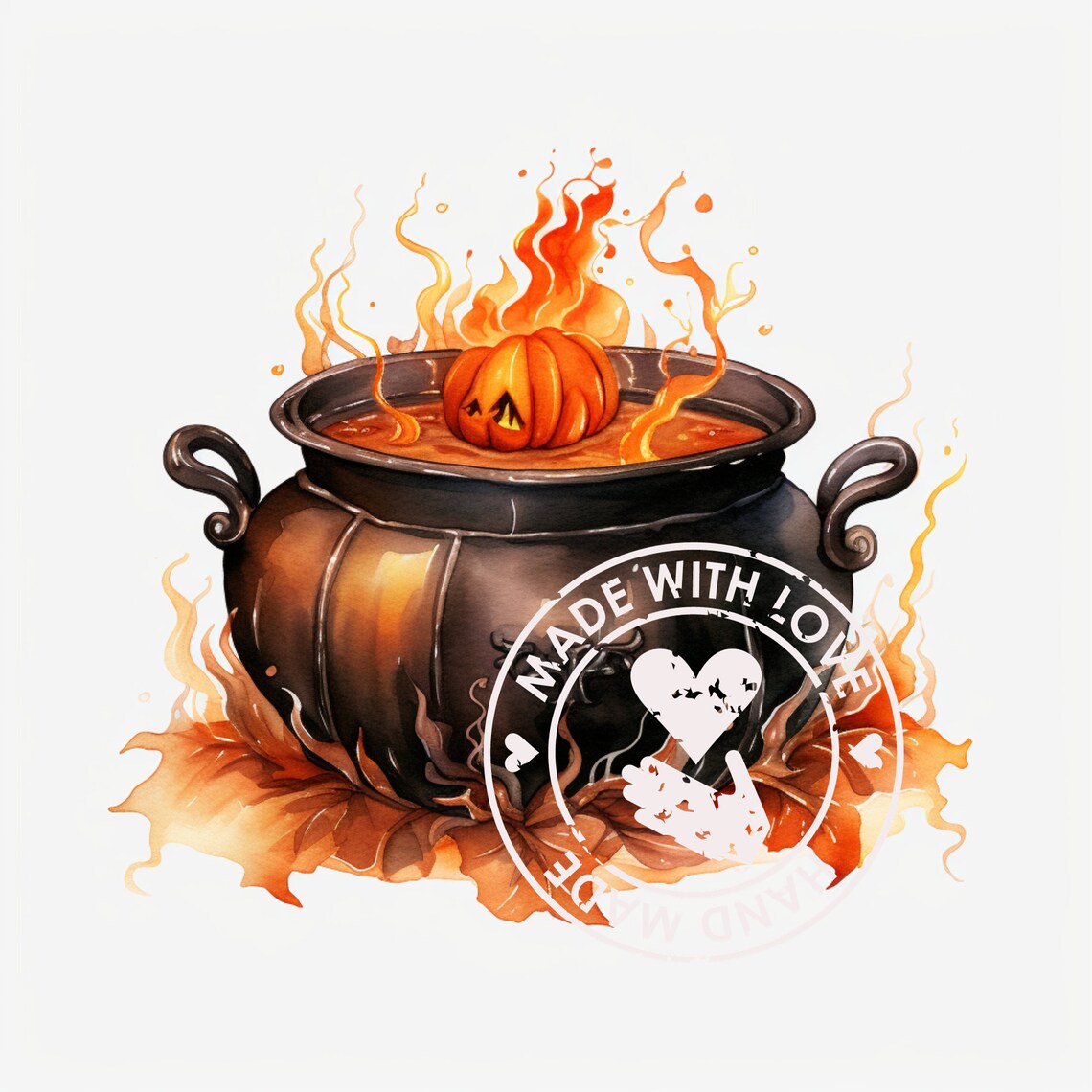CAULDRON Png , Water Color Clipart, Halloween Decoration Png, Digital ...