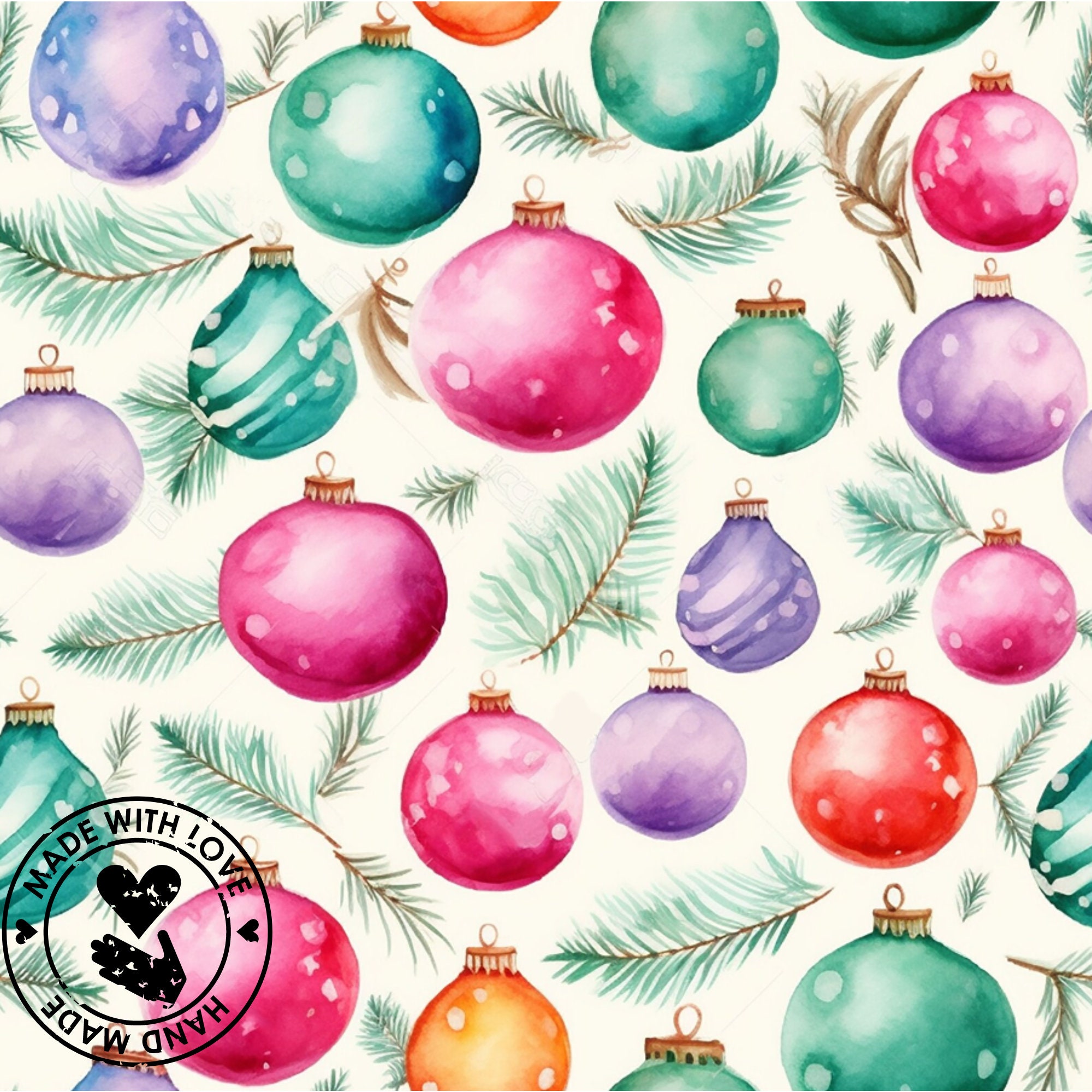 Seamless Watercolor Christmas Patterns, Commercial Use Digital Paper ...