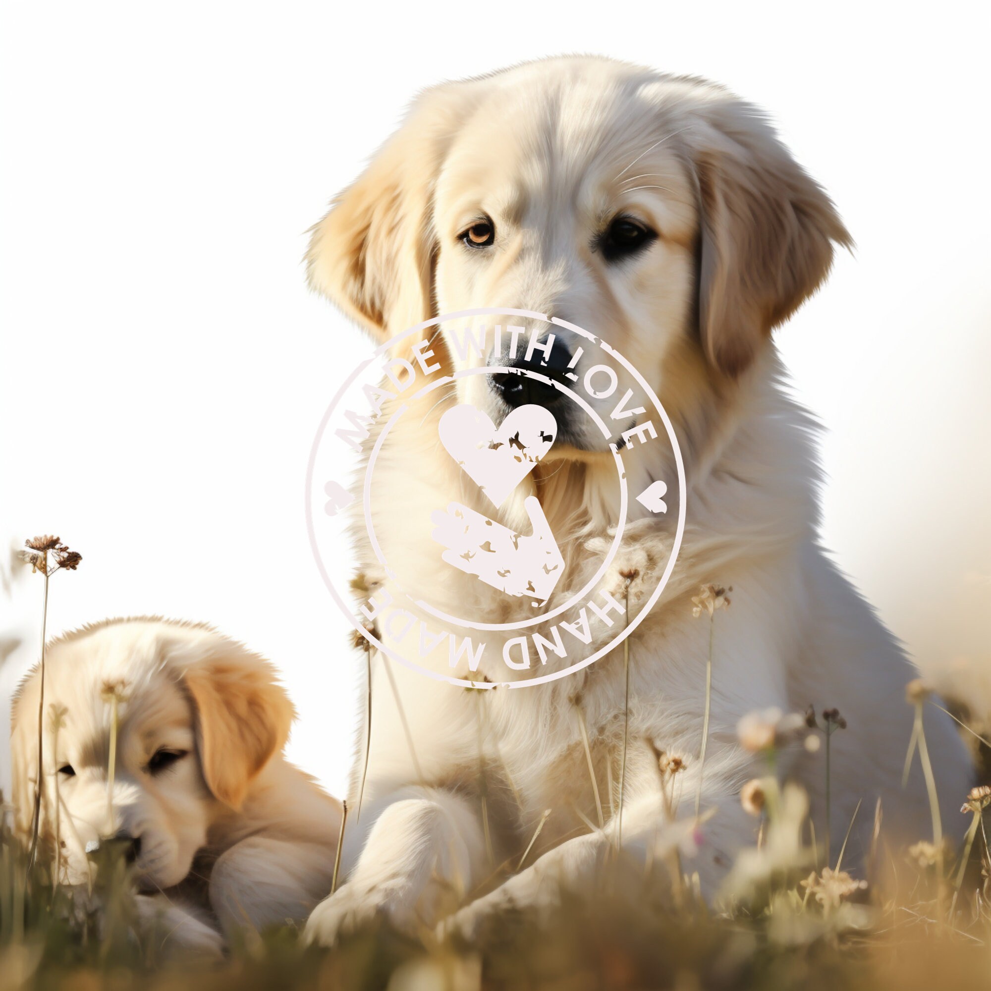 Golden Retriever and Puppy Clipart - High Quality Jpgs - Digital ...