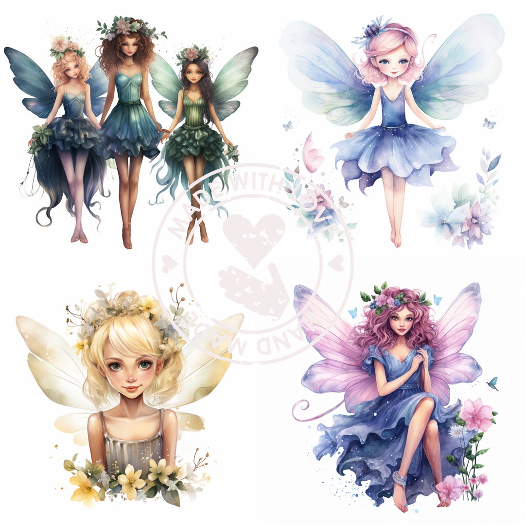 Magical Fairy Clipart, Jpgs, Watercolor, Digital Planner, Journals ...