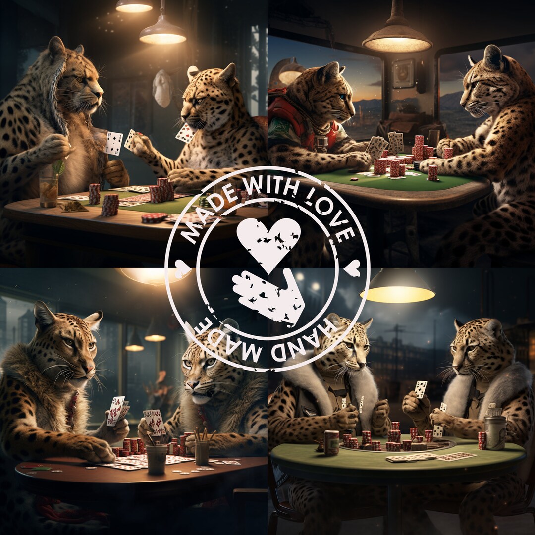 Cheetah and Hare Playing Poker, War for Survival, Poker Game, Predator ...