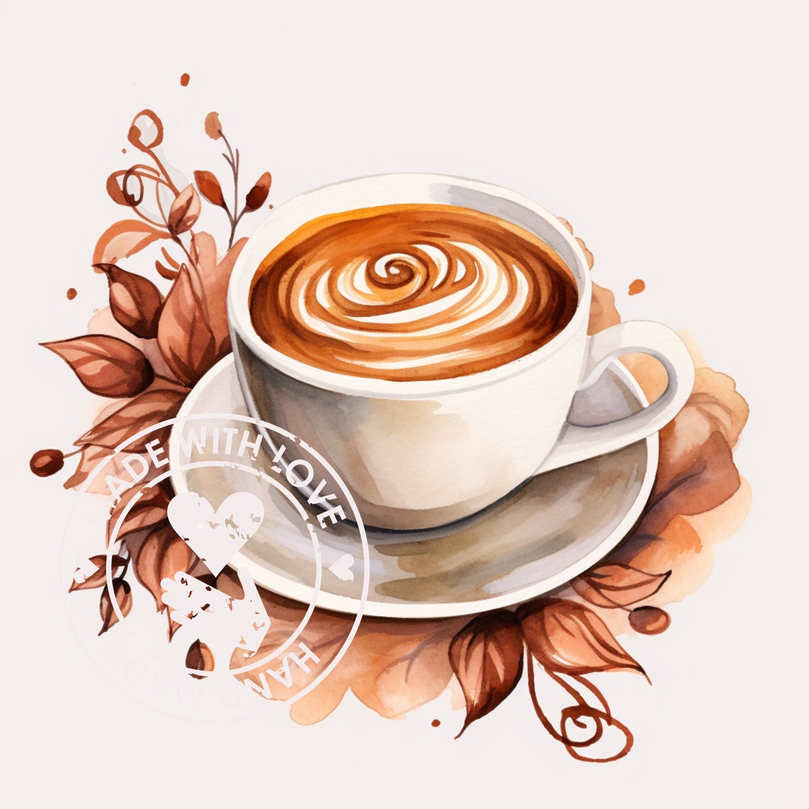 Coffee Watercolor Clipart Illustration Scrapbook Digital - Etsy