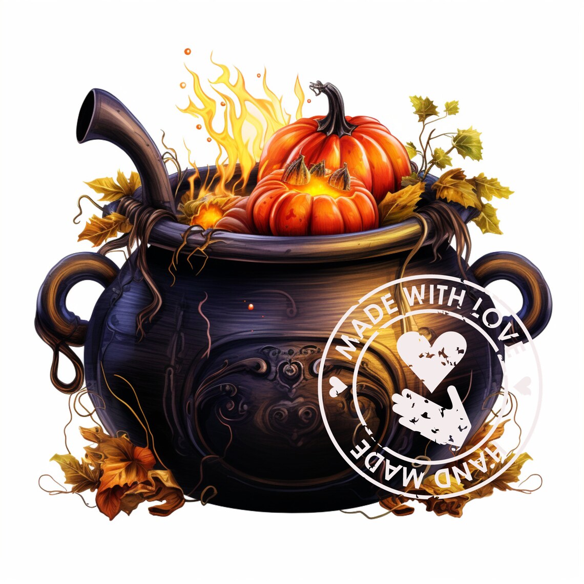 CAULDRON Png , Water Color Clipart, Halloween Decoration Png, Digital ...