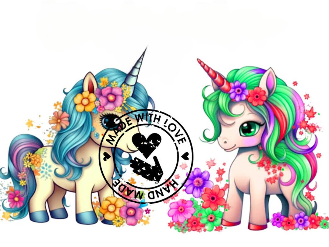 Baby Unicorn Clipart, Jpgs, Digital Download, Commercial Use, Mixed ...