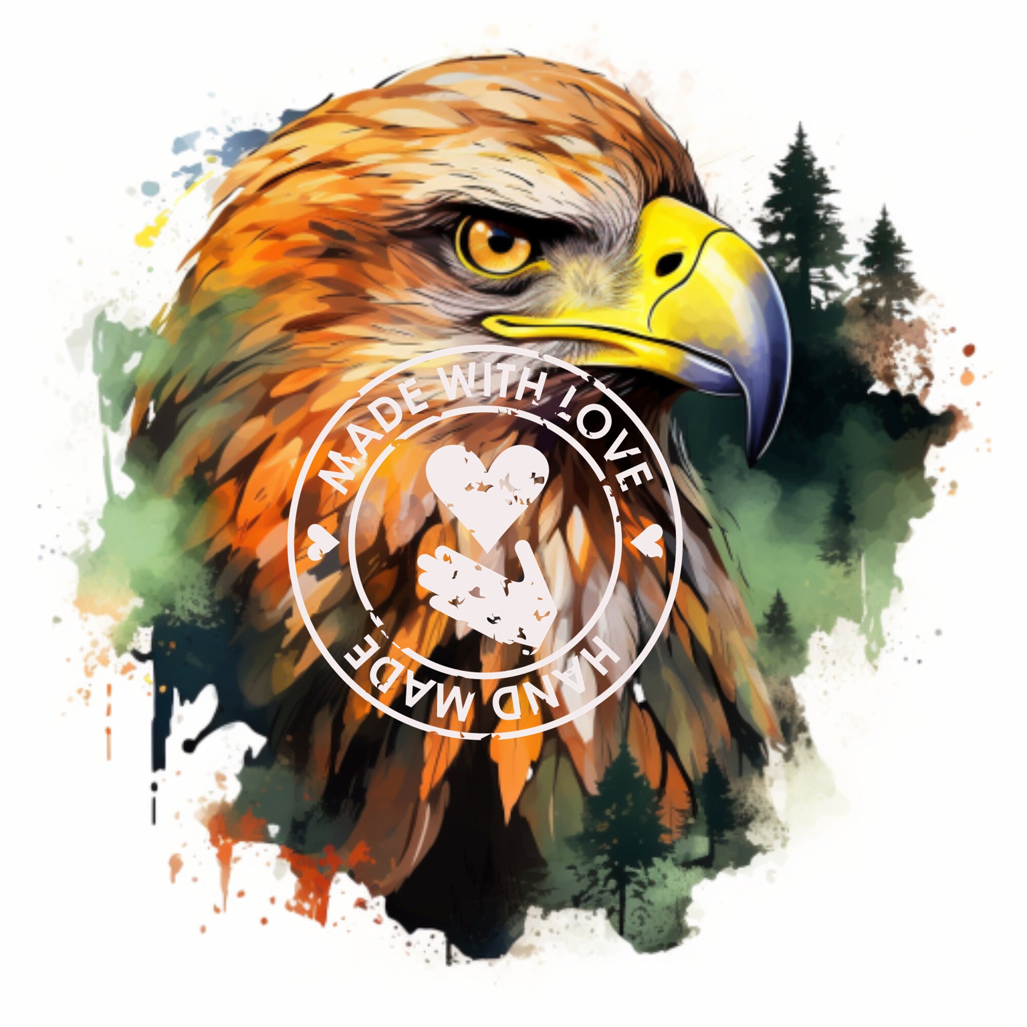 EAGLE PNG , Water Color CLIPART, Forest Animals Png, Digital Download ...