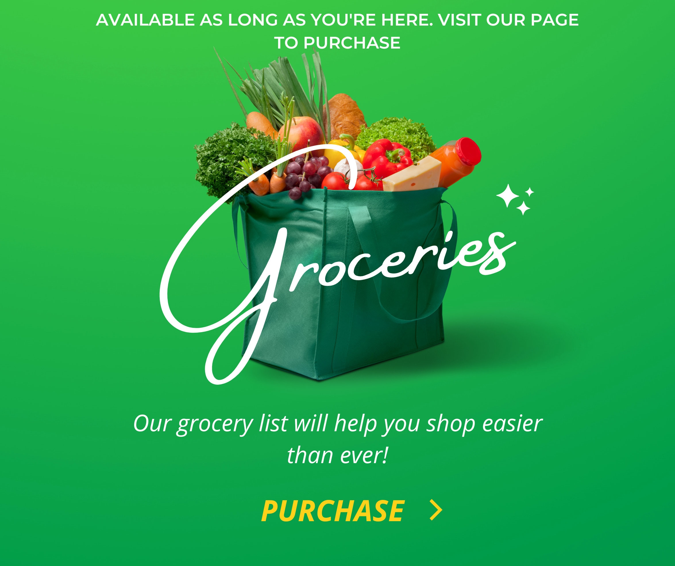 Digital Grocery List Template - Make Shopping a Breeze With Our Easy-to ...