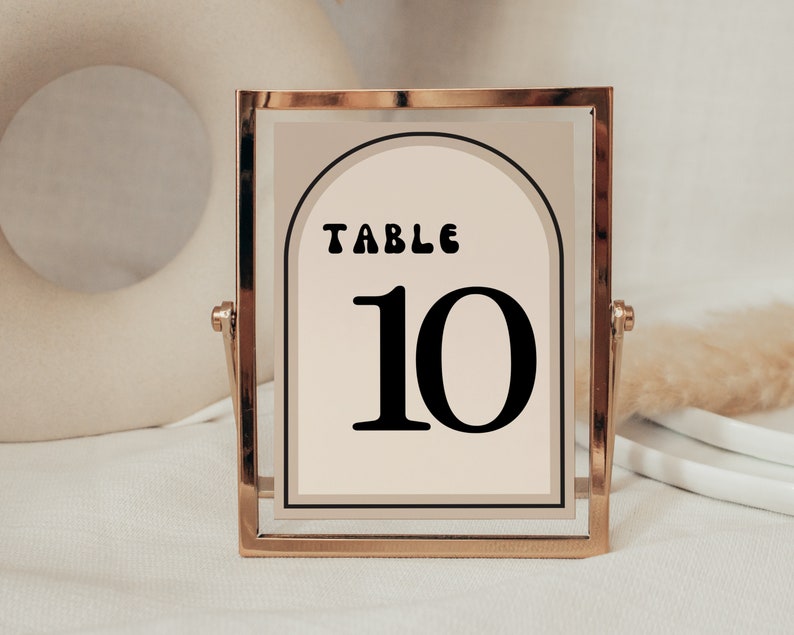 CLEO Retro Wedding Table Numbers Retro Table Numbers 70s - Etsy