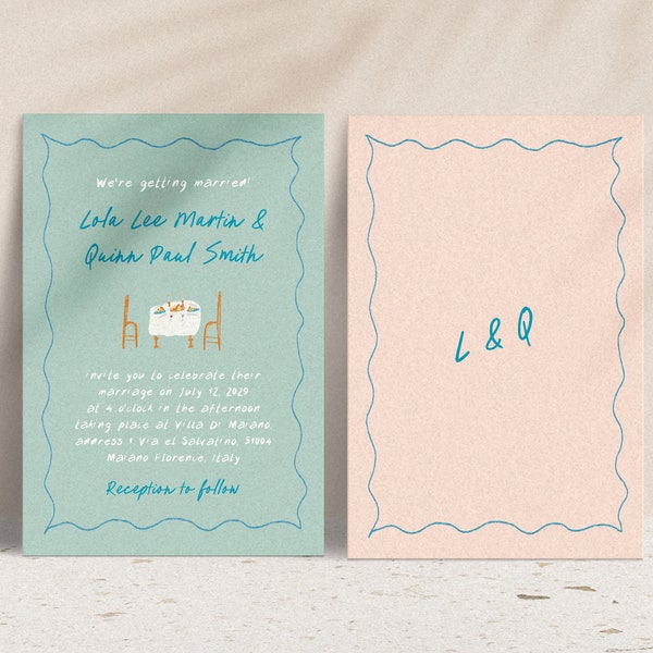 Hand Drawn Custom Invitation - Etsy