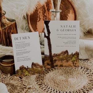 ROCKI Joshua Tree Wedding Invitation | Joshua Tree Elopement Invitation ...
