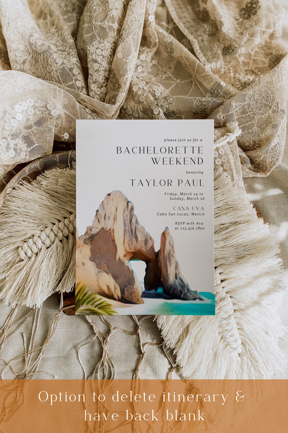 PAOLA Cabo Bachelorette Party Invitation Cabo Bachelorette - Etsy