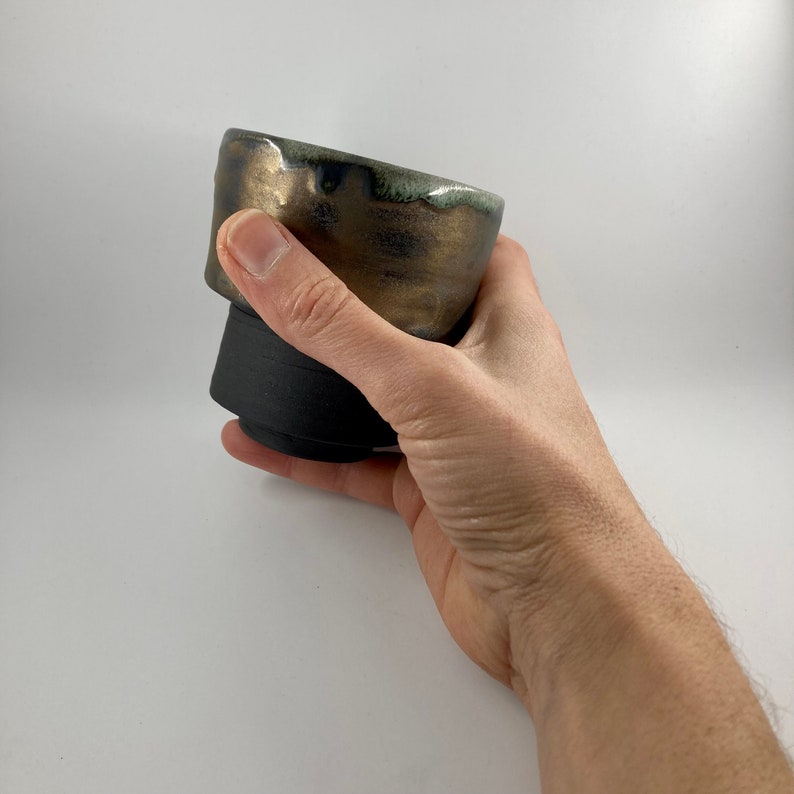 Black and Bronce Cup - Etsy
