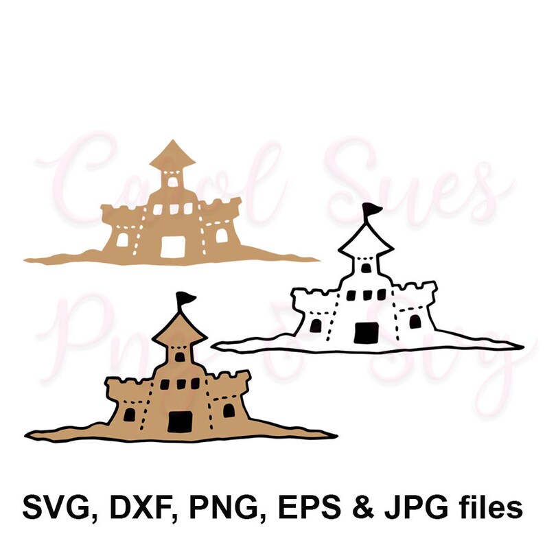 Beach Svg Files for Cricut Sand Castle Svg Summer Svg | Etsy