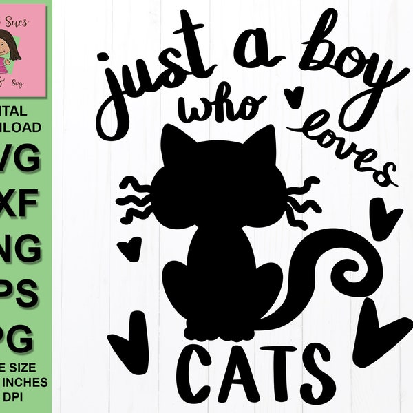 Cat Boy Svg - Etsy