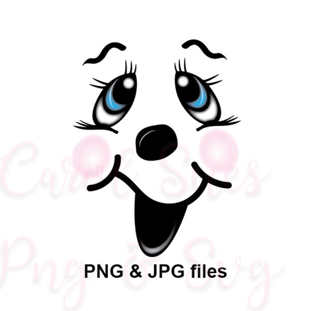Snowman Face Png File Sublimation Designs Digital Downloads, Tshirt Png ...